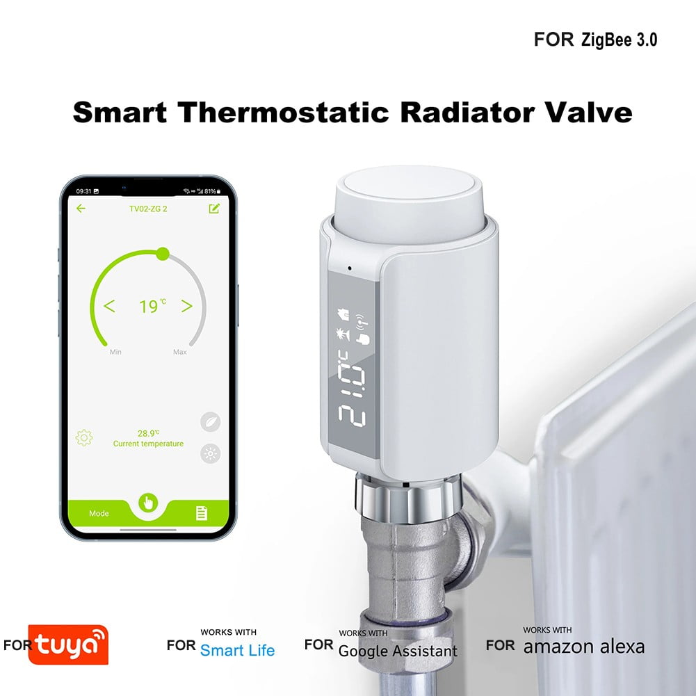 Goodhd Smart Thermostatic Radiator Valve For Zigbee Programmable ...