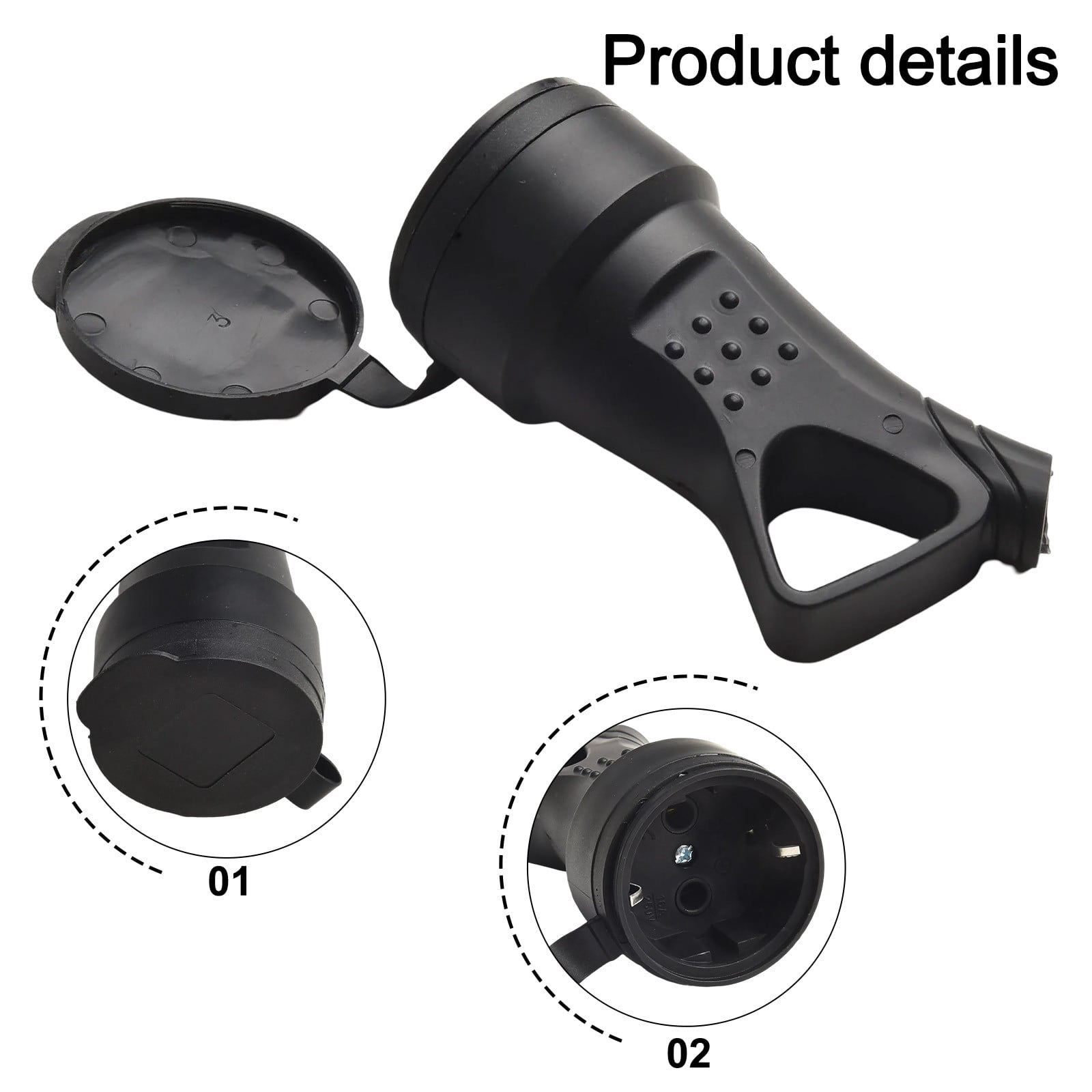 Goodhd Socket Rubber Waterproof Electrical Grounded Eu Connector 16A ...