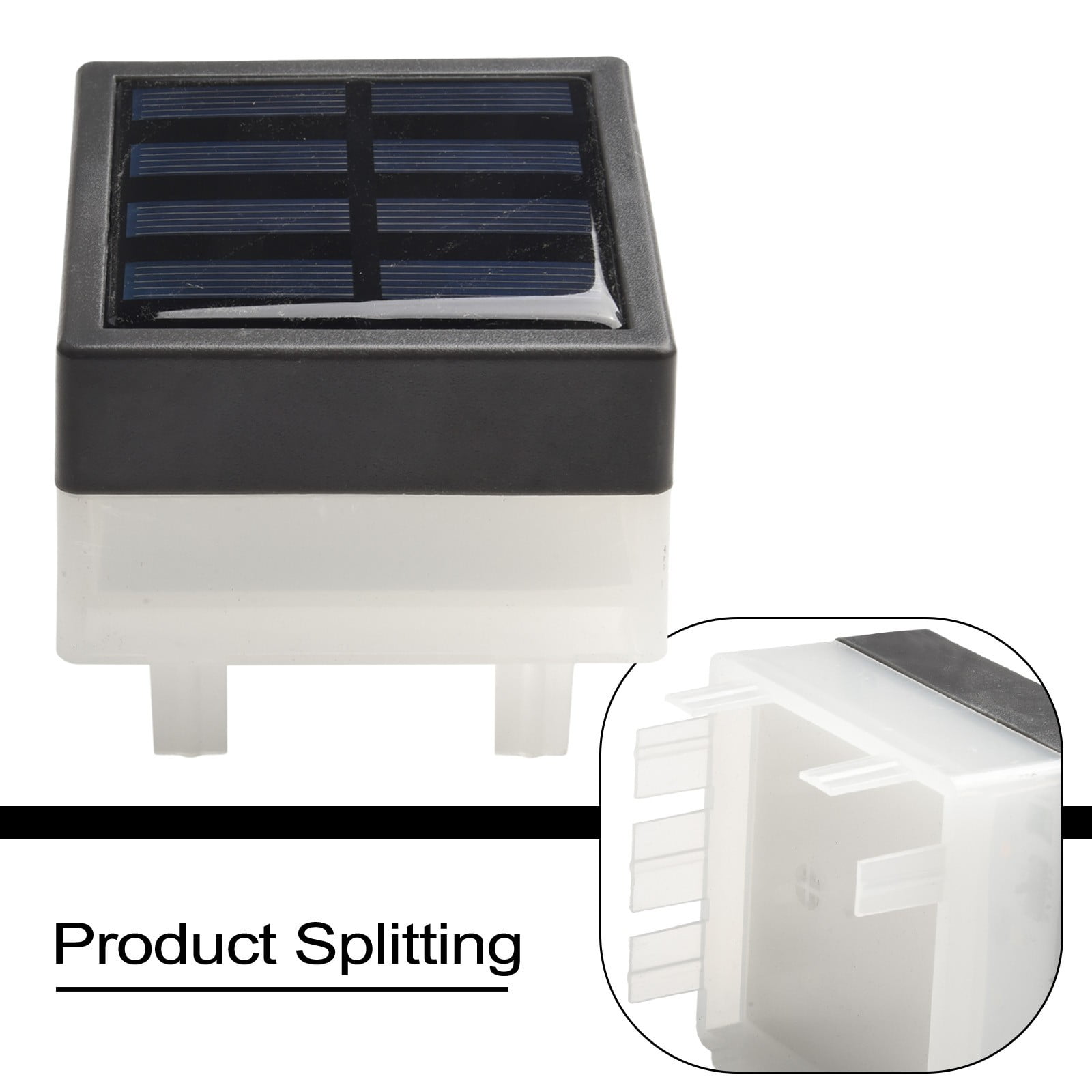 Goodhd Solar Power Pillar Light Outdoor Waterproof Square Solar Power ...