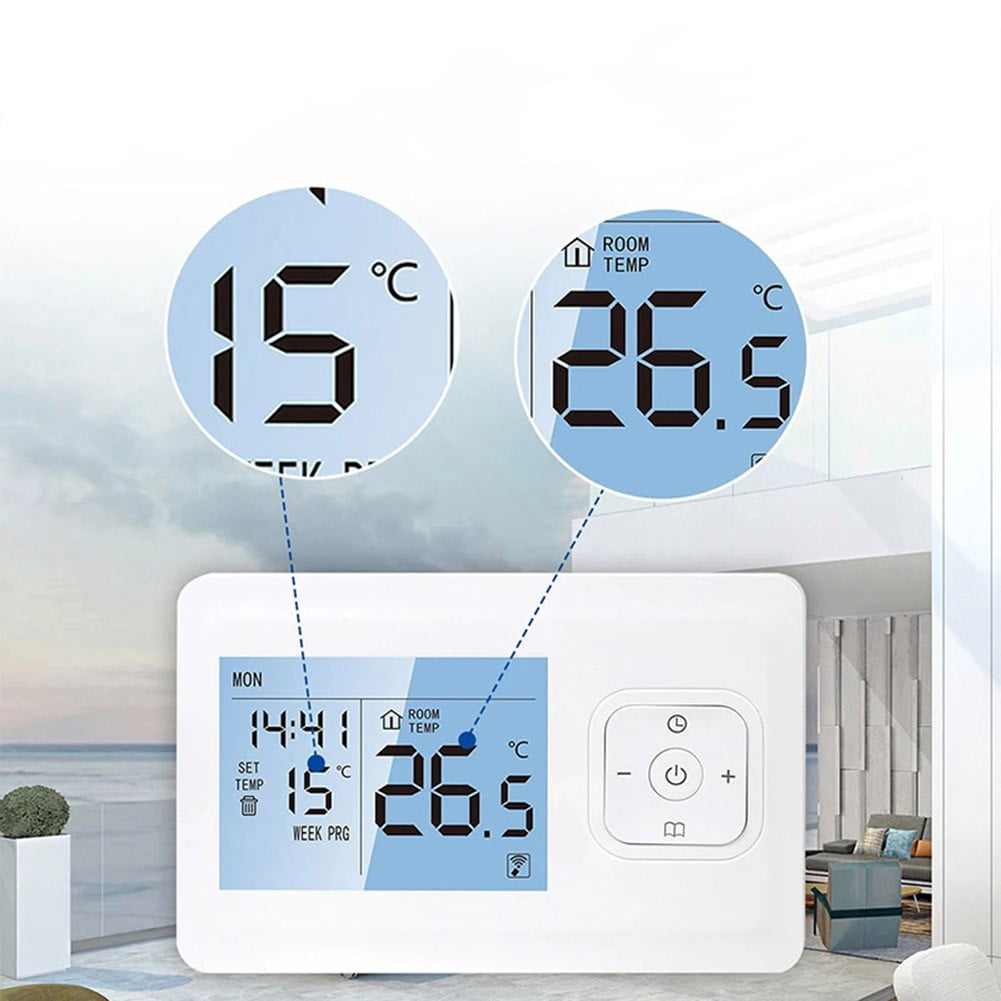 Goodhd Thermostat Wall-Mounted Boiler Thermostat Water Floor Heating ...