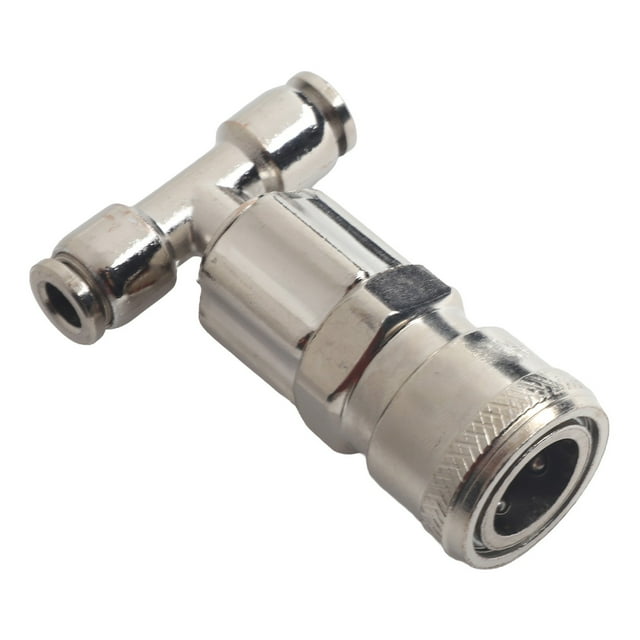 Goodhd Three-Way Straight Through Joint Pneumatic Tank Connector 1/4 ...