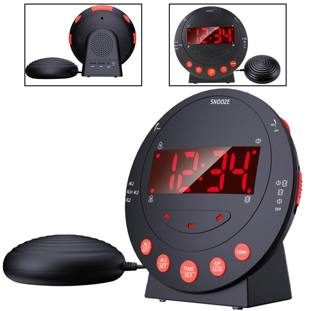 Goodhd Vibrating Alarm Clock For Sleepyheads And Elderly People Digital ...