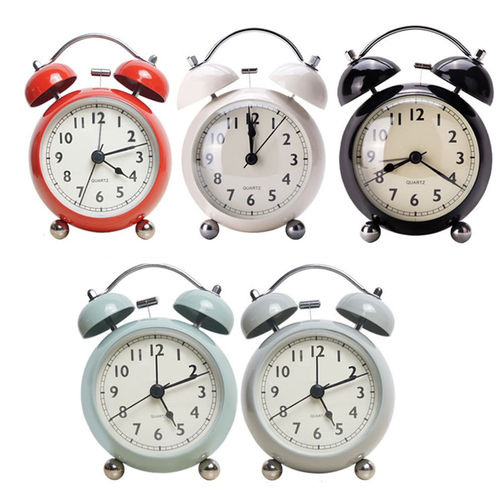 Goodhd Vintage Alarm Clock Twin Bell Extra Loud Battery Classic ...