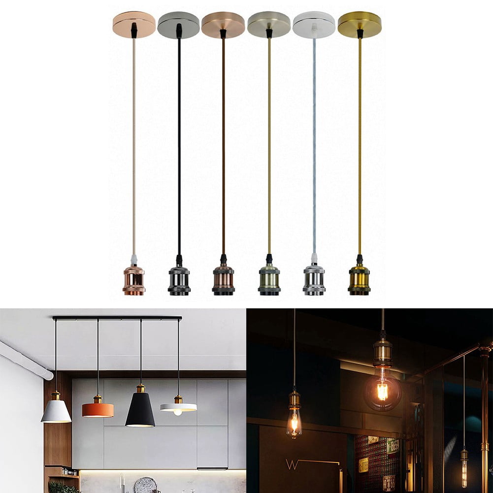 Goodhd Vintage Ceiling Pendant Fitting,E27 Lamp Pendant Light Fitting ...