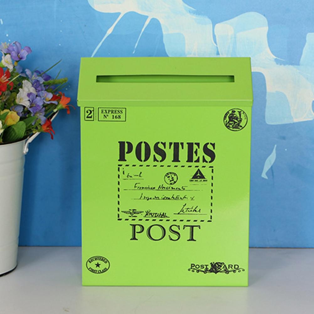 Goodhd Vintage Metal Mailbox: European Rustic Design For Home Decor ...