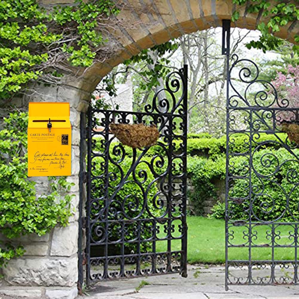 Goodhd Vintage Wall Mount Mailbox Mail Retro Postal Letter Newspaper ...