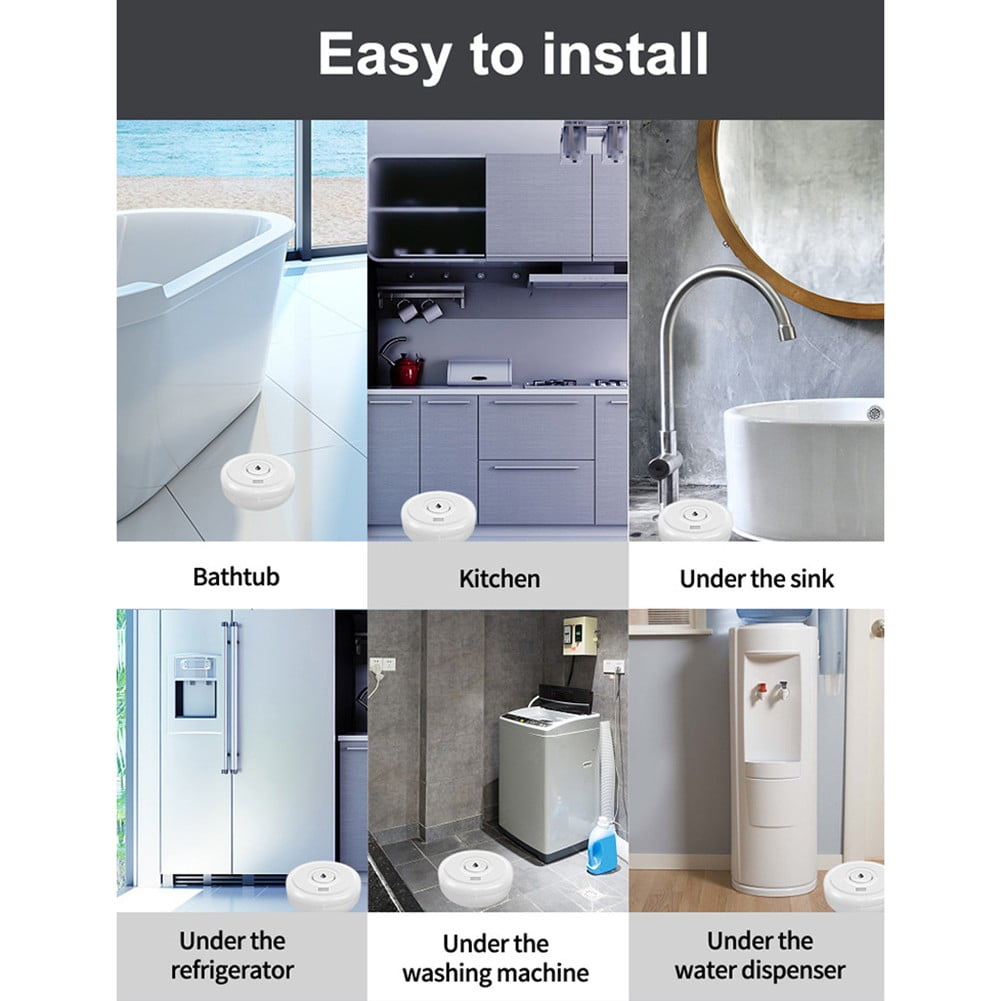 Goodhd Wifi For Tuya Wireless Water Leak Detector Overflow Level Water ...