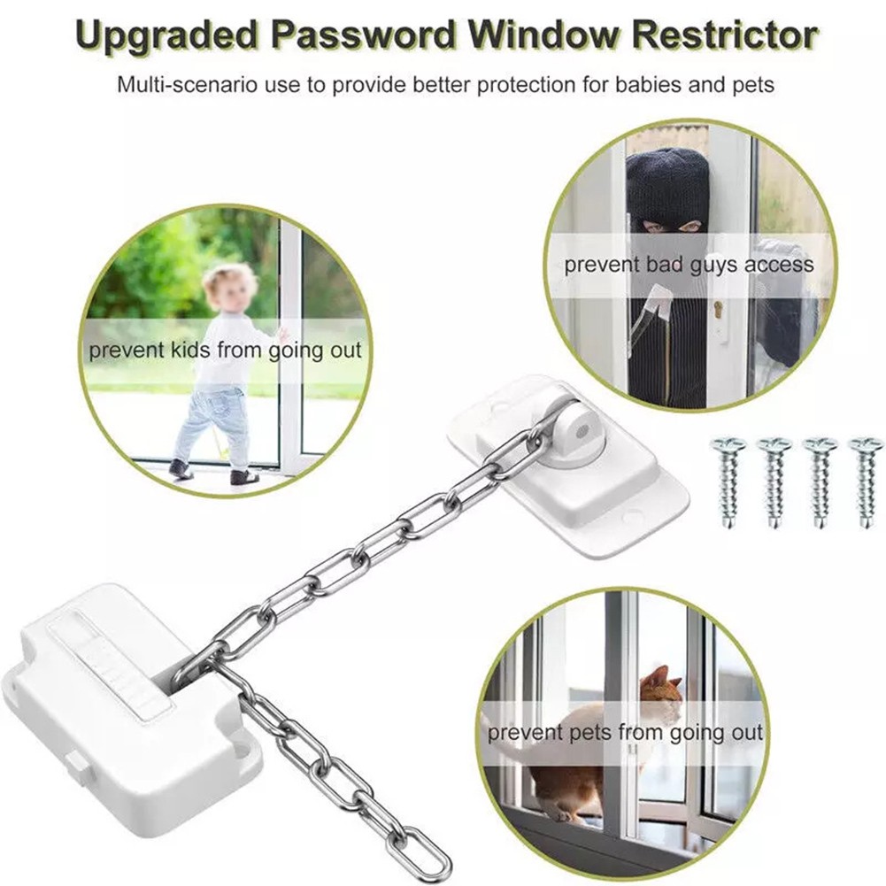 Goodhd Window Restrictor Child Pets Safety Adjustable Window Lock ...