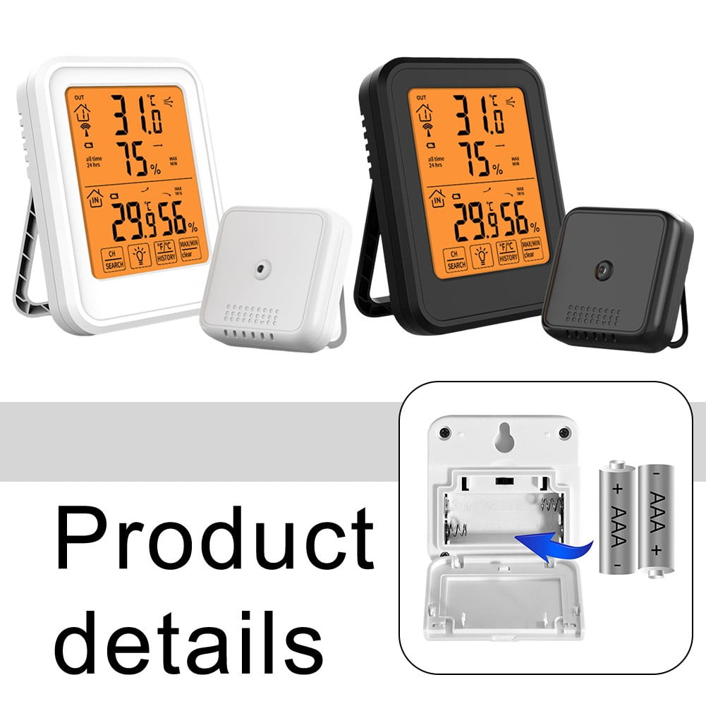 Goodhd Wireless Transmission Thermometer And Hygrometer Touch Screen ...
