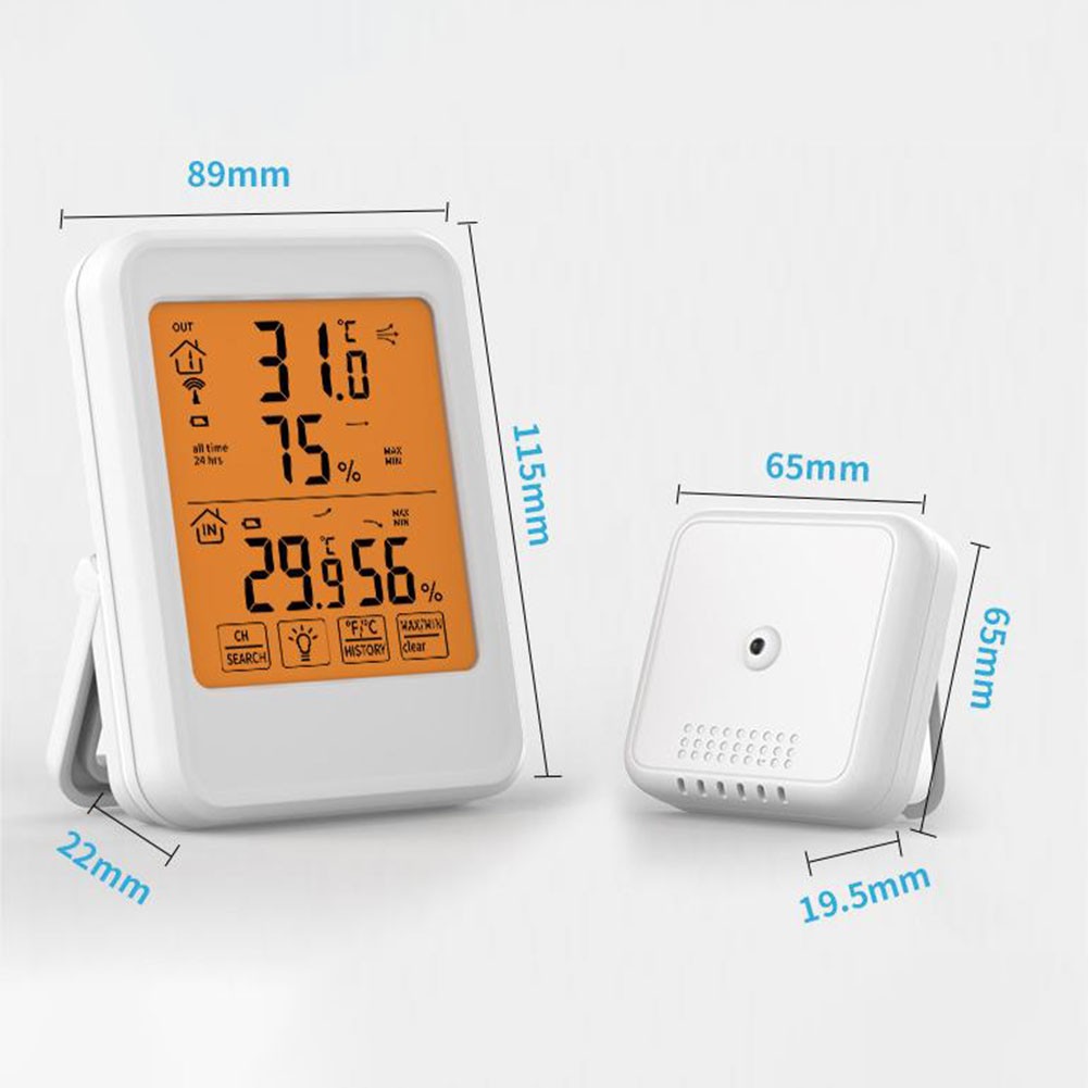 Goodhd Wireless Transmission Thermometer And Hygrometer Touch Screen ...