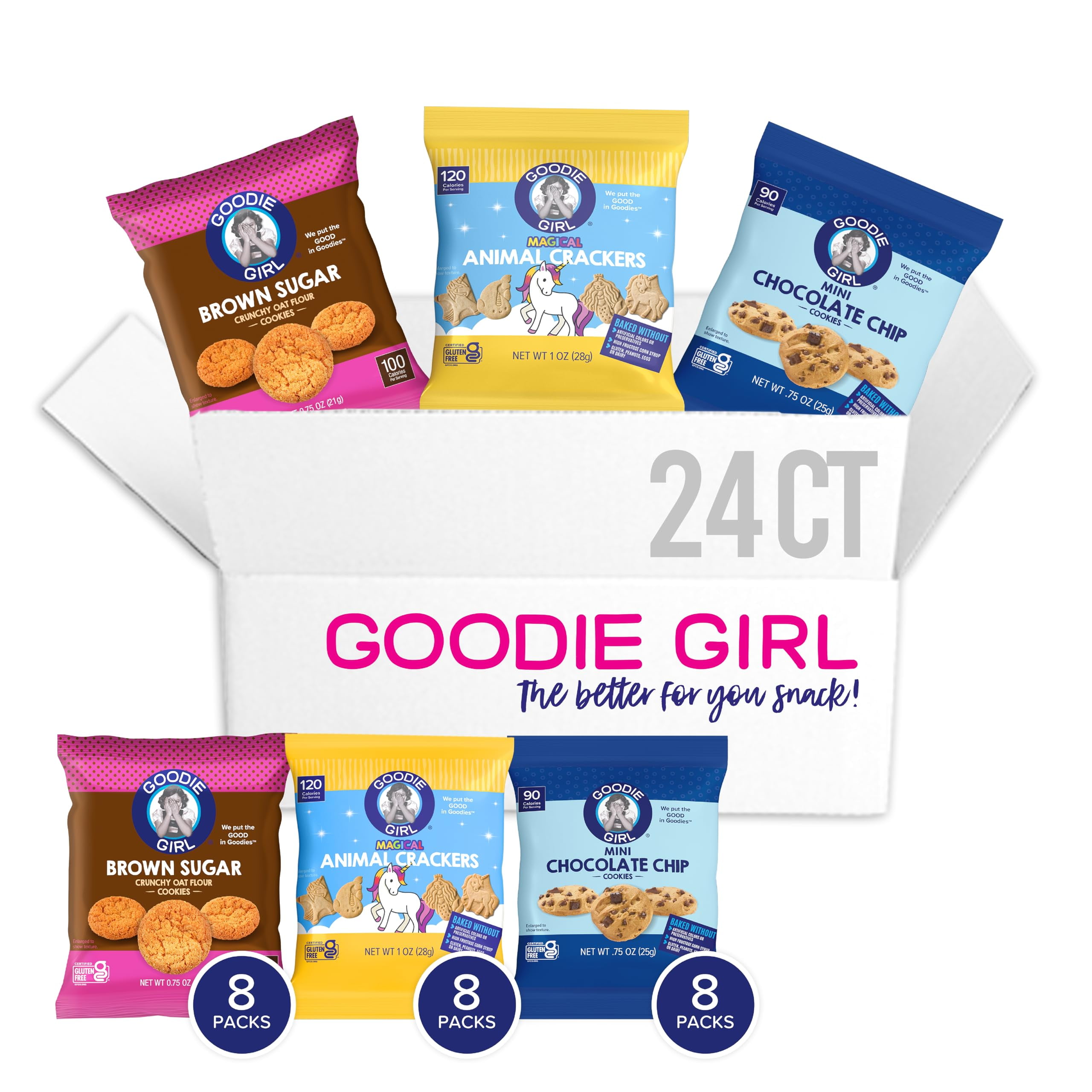 Goodie Girl Gluten Free Snack HYZ01 Pack Variety Pack, Magical Animal ...
