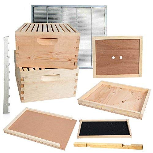Goodland Bee Supply Double Deep Brood Box Beginners Beehive Kit ...