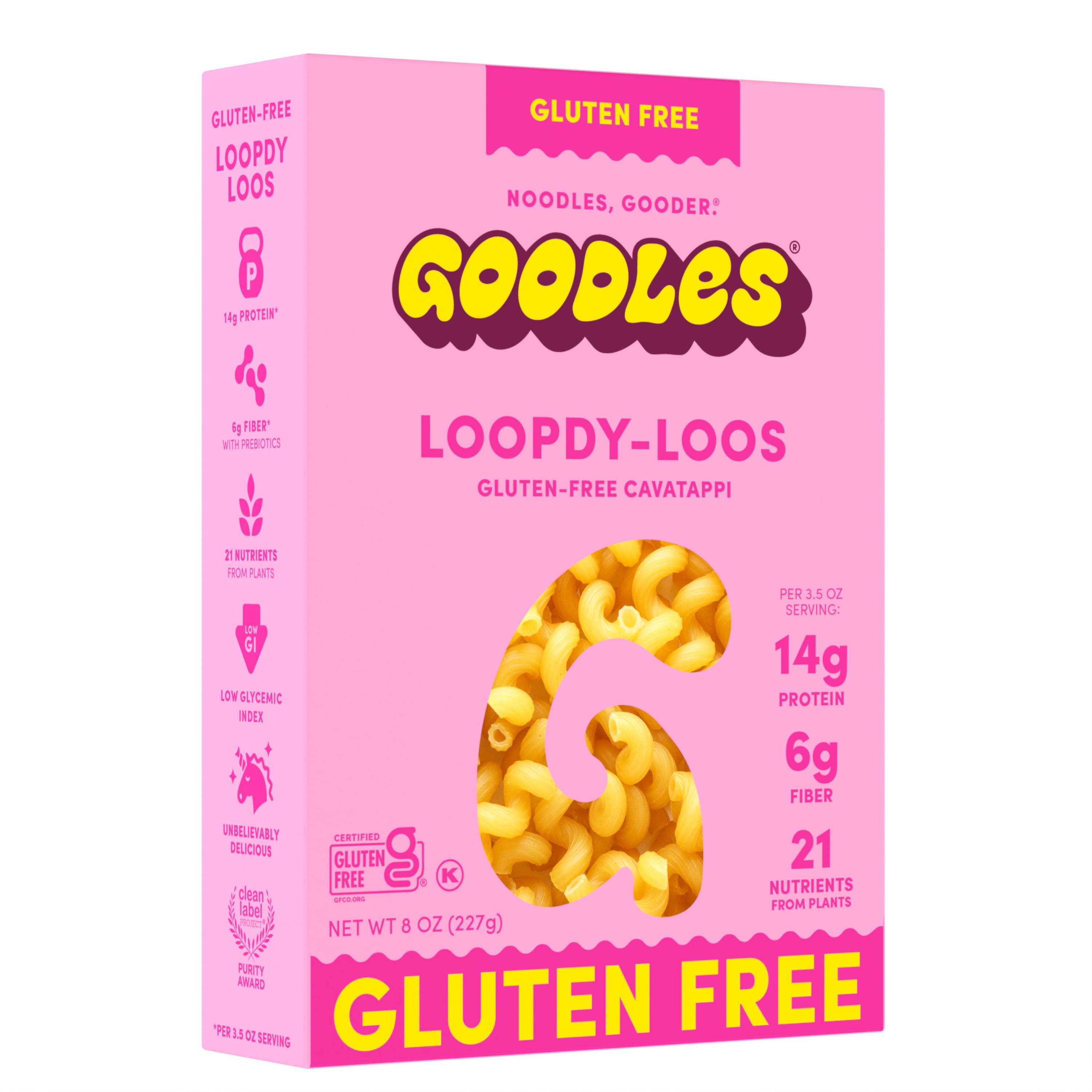 Goodles Pasta Loopdy-Loos 8 oz with Protein Fiber Nutrients - Walmart.com