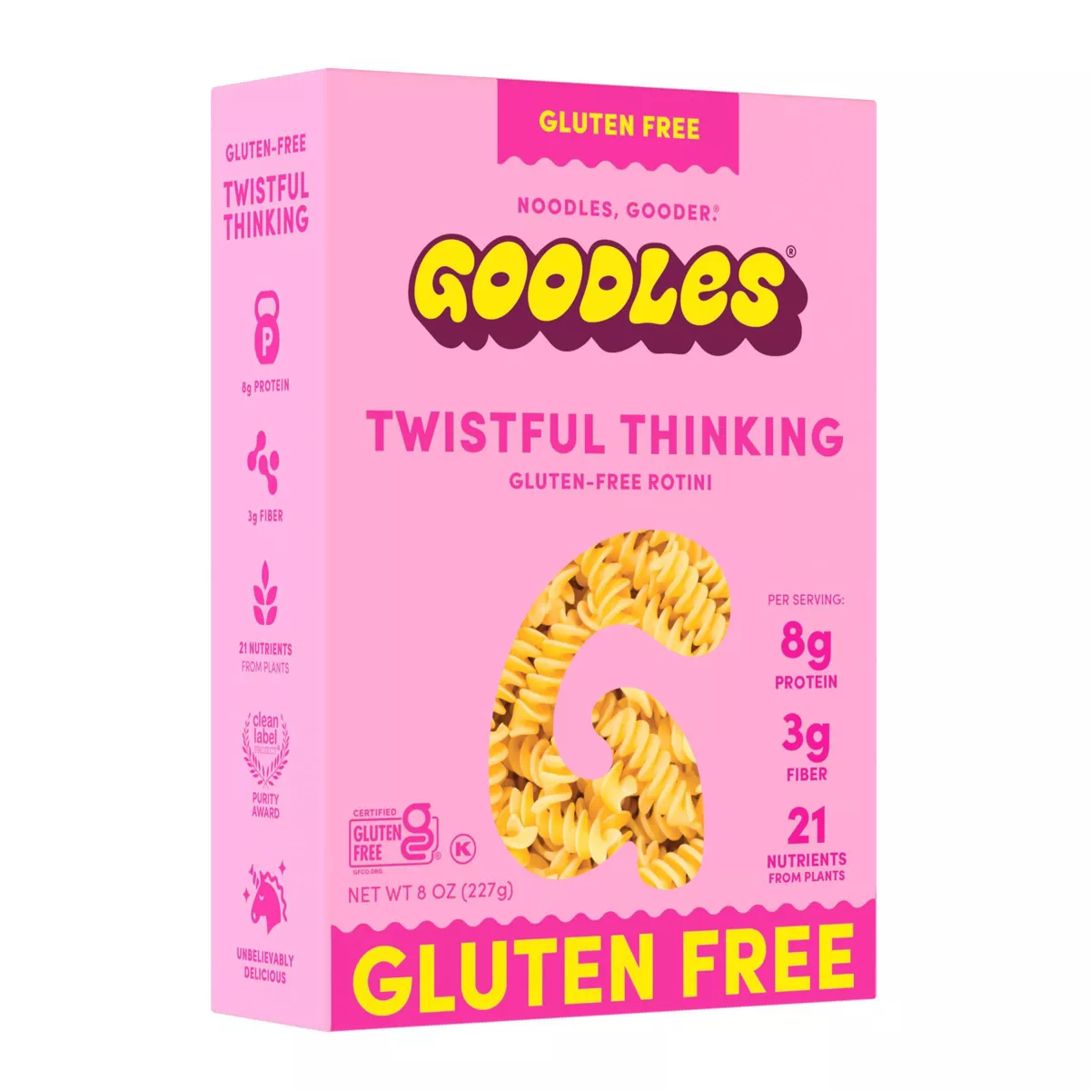 Goodles Gluten-Free Pasta 8 oz with 8g Protein, Fiber, Nutrients ...