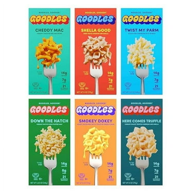 (6 pack) Goodles Mac & Cheese Smokey Dokey Noodles, Gouda Smoke, Shells ...