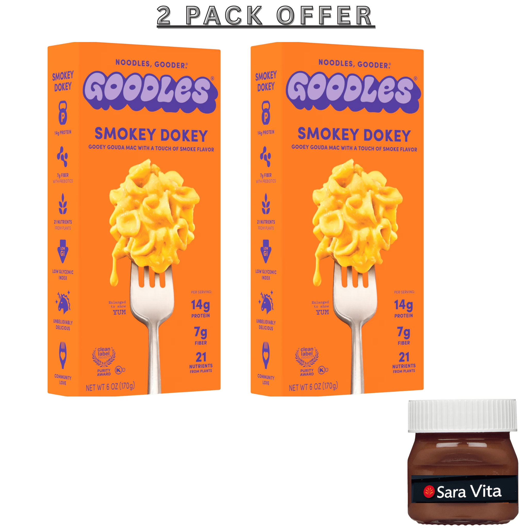 Goodles Mac & Cheese Smokey Dokey Noodles, Gouda Smoke, Shells, Shelf ...