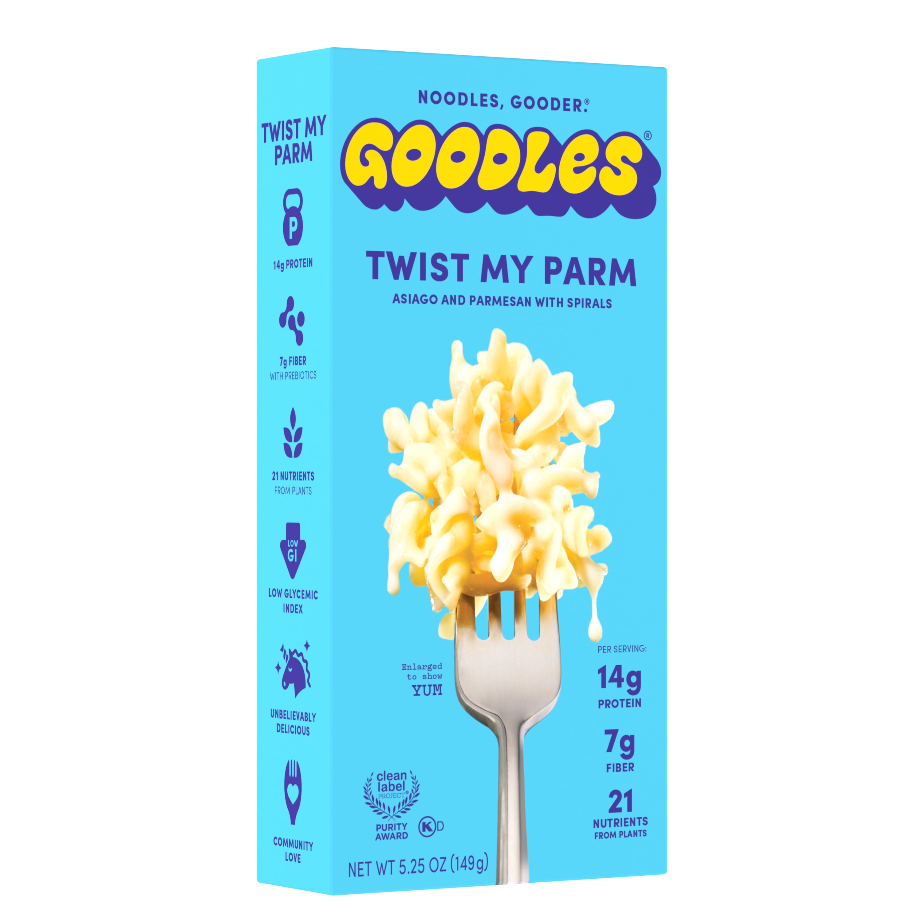 Goodles, Mac & Cheese Twist Parm Noodles, Asiago and Parmesan, 5.25 oz ...