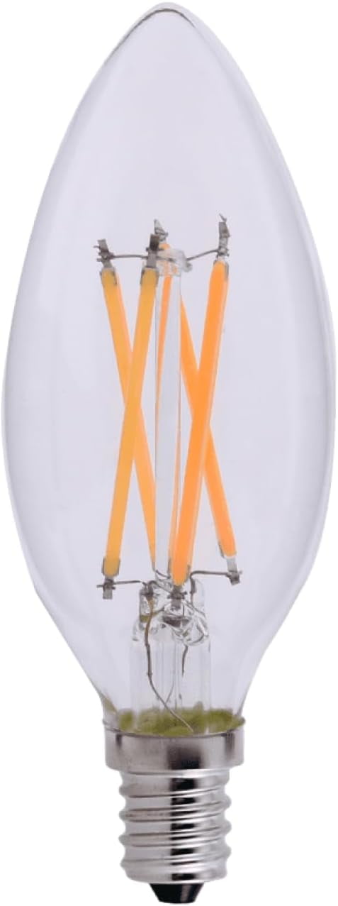 Goodlite C32 LED Chandelier Bulb, Torpedo Tip, 5W (60W Equal), Dimmable ...