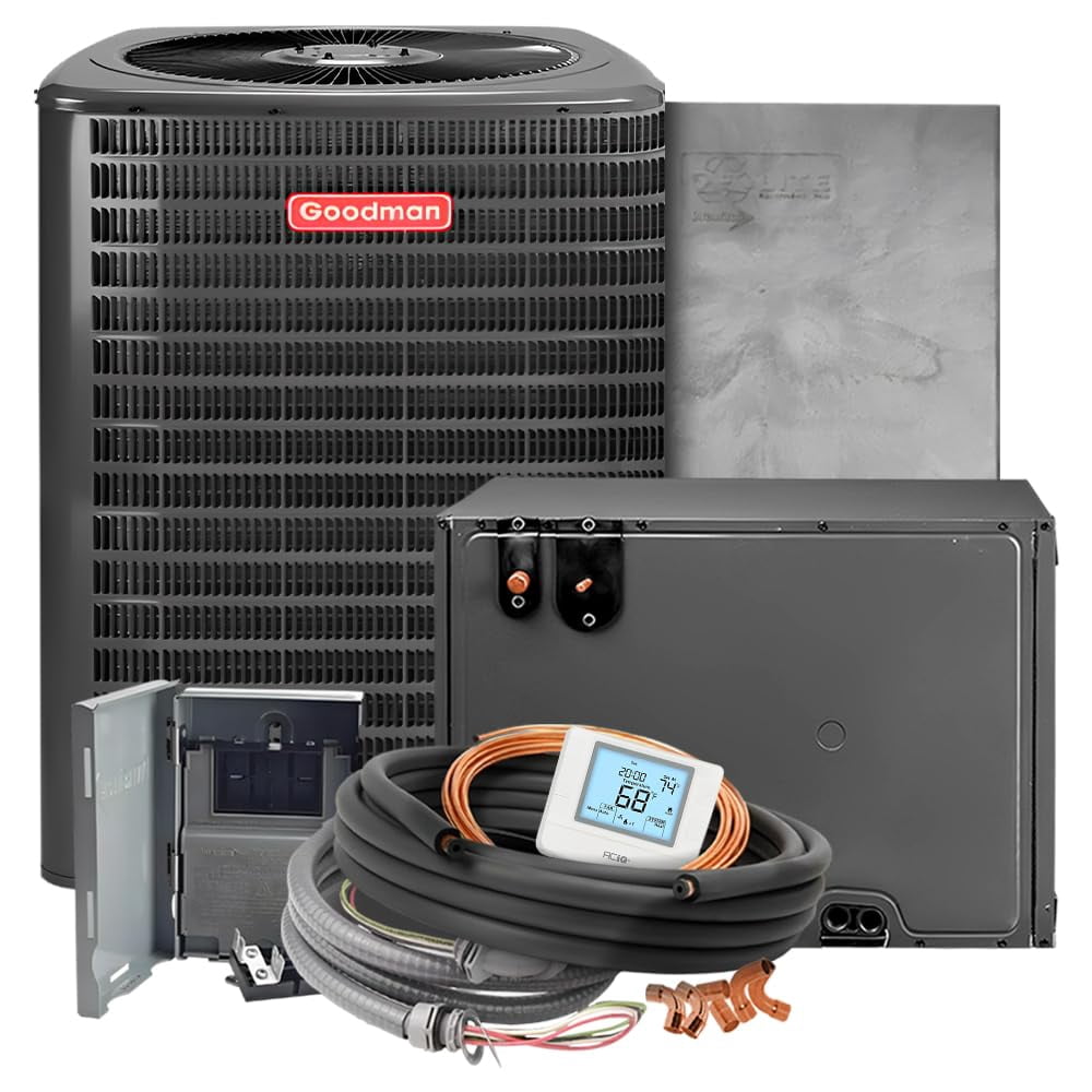Goodman 2 Ton 13.4+ SEER2 Central AC Condenser System and 21 ...