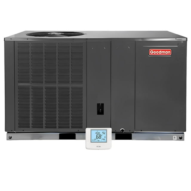 Goodman 2 Ton 13.4 SEER2 Packaged Heat Pump Unit with 5kW Back-up Heat ...