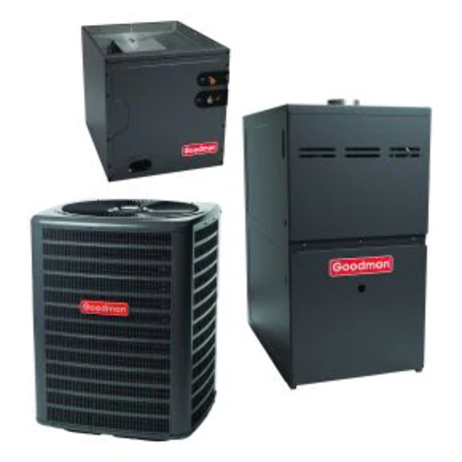 Goodman 4.0 Ton 14 SEER 96% AFUE Gas Furnace and Air Conditioner System Upflow GM9S961005CN ...