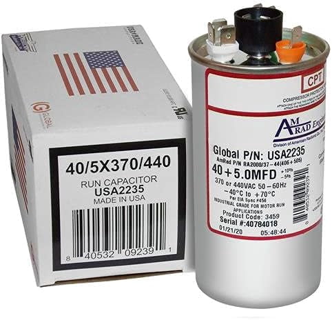 Goodman CAP050400440CT Replacement - 40 + 5 uf/Mfd 370/440 VACRound ...