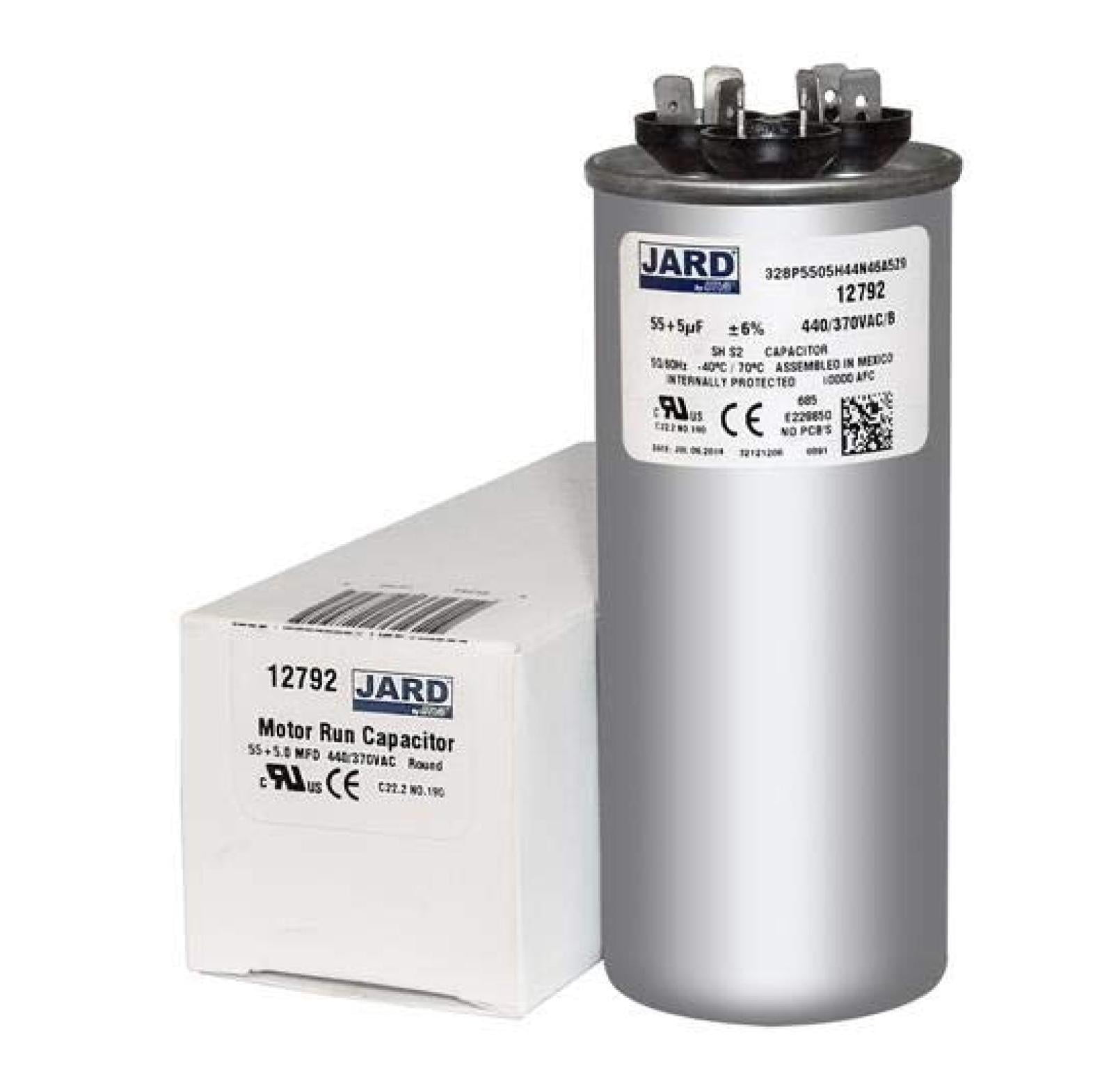 Goodman CAP050550440RTP Replacement - 55 + 5 /Mfd 370/440 VAC Round ...