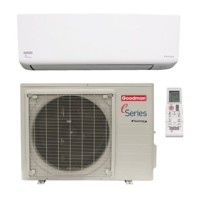 Goodman E-Series 12,000 BTU Wall Mounted Mini-Split Heat Pump System ...