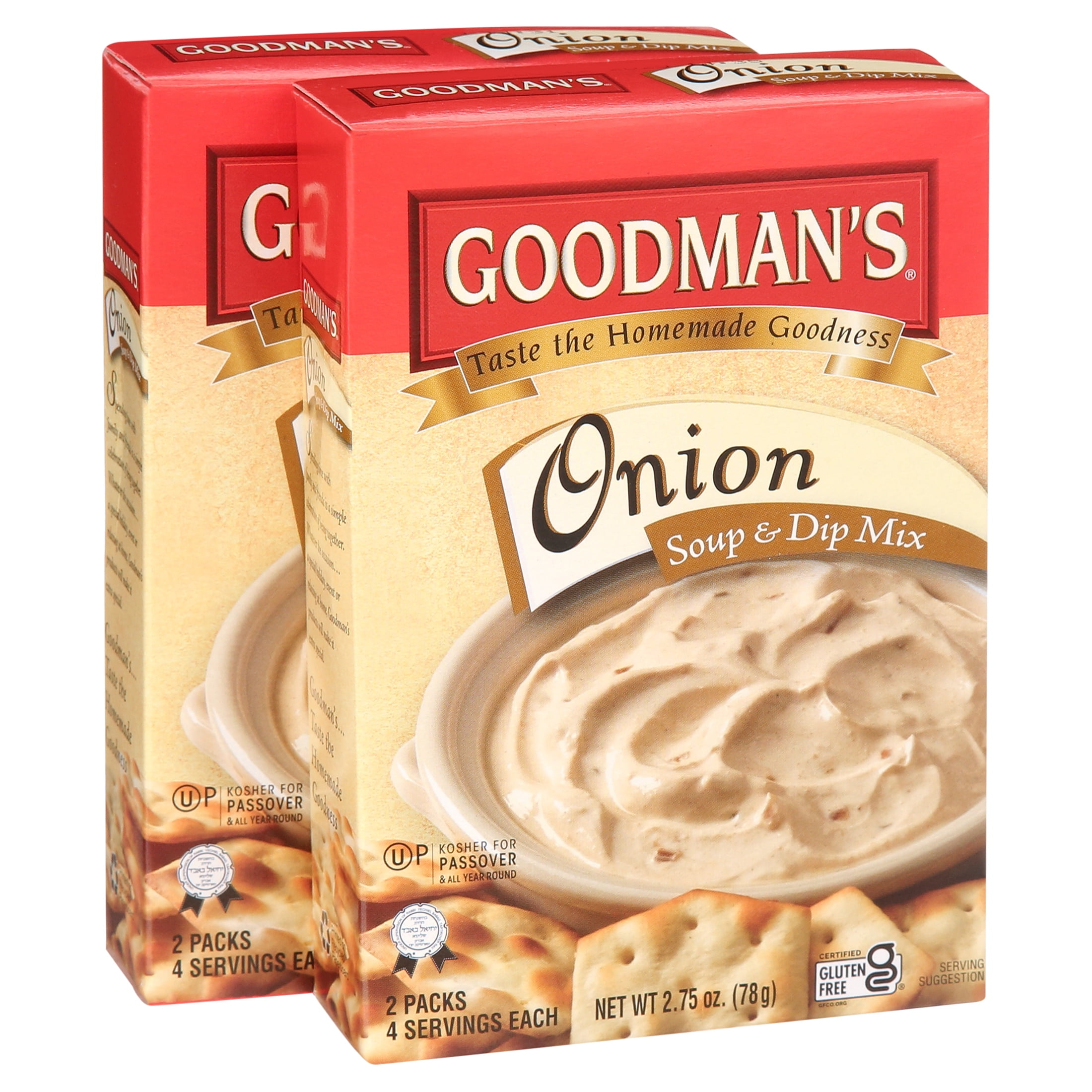 Goodman's Onion Soup Dip Mix 2.75 oz Pack of 2 Kosher for Passover USA ...