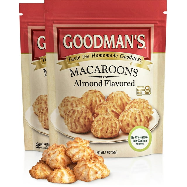 Goodmans Almond Coconut Macaroons, IRF13 9oz (2 Pack) | Gluten Free ...