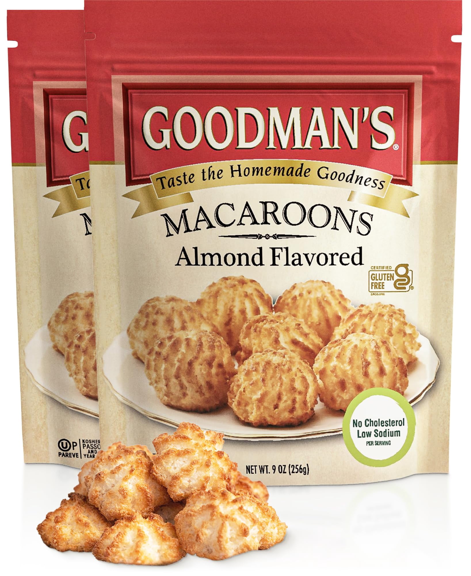 Goodmans Almond Coconut Macaroons Saf21 9oz 2 Pack Gluten Free