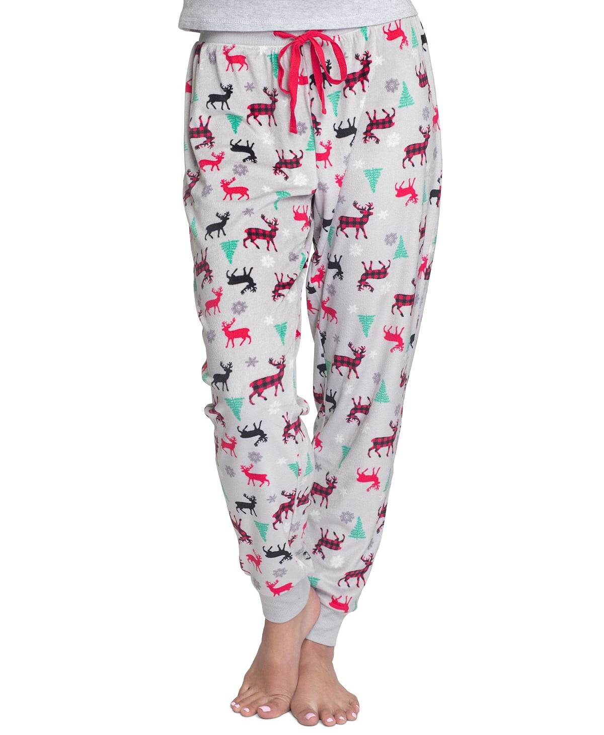 Goodnight Kiss Plus Size Printed Fleece Pajama Pants Deer Size 2X Deer ...