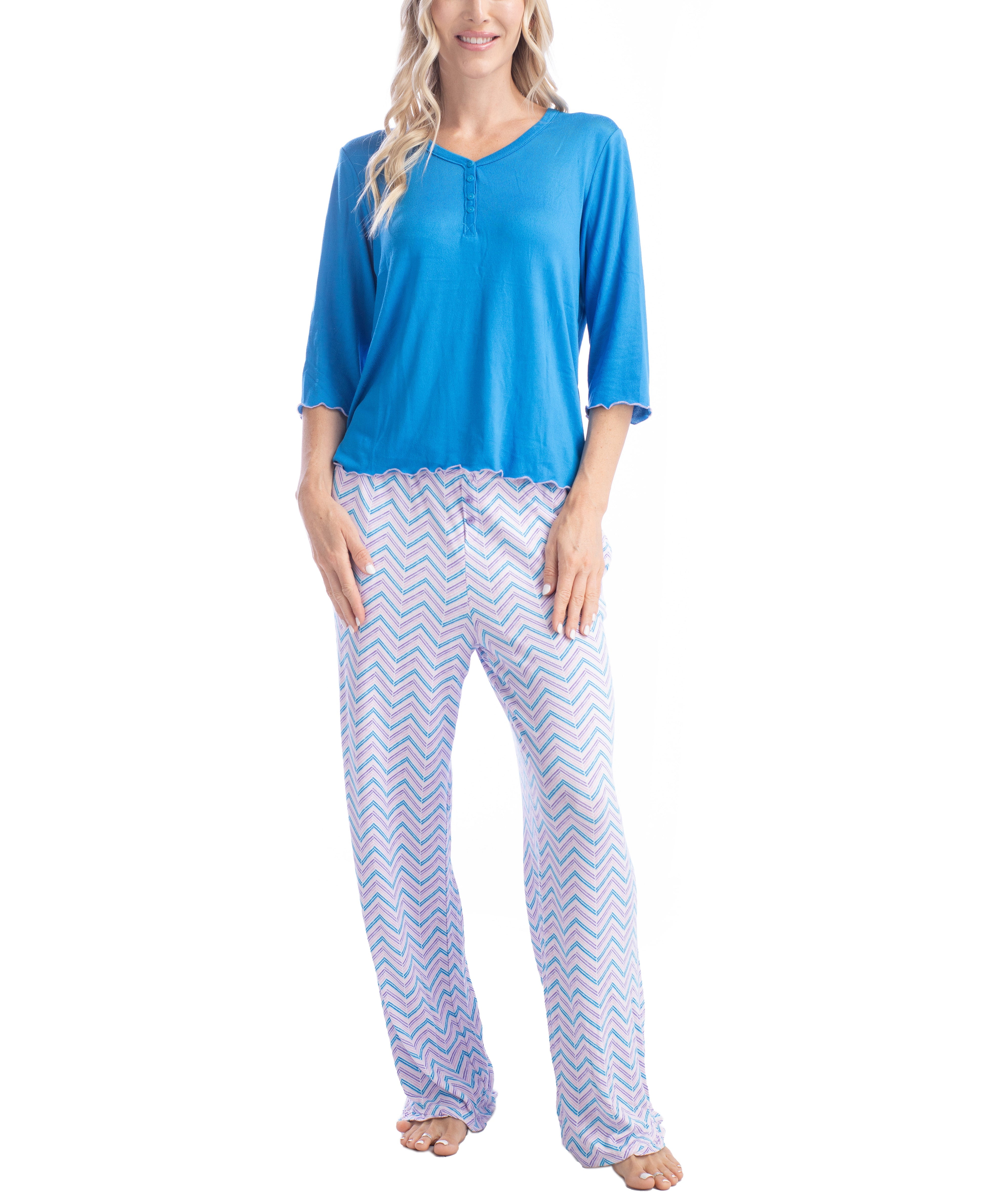 Goodnight Kiss Twilight Tales Dream Knit 3/4 Sleeve and Pants Pajama ...