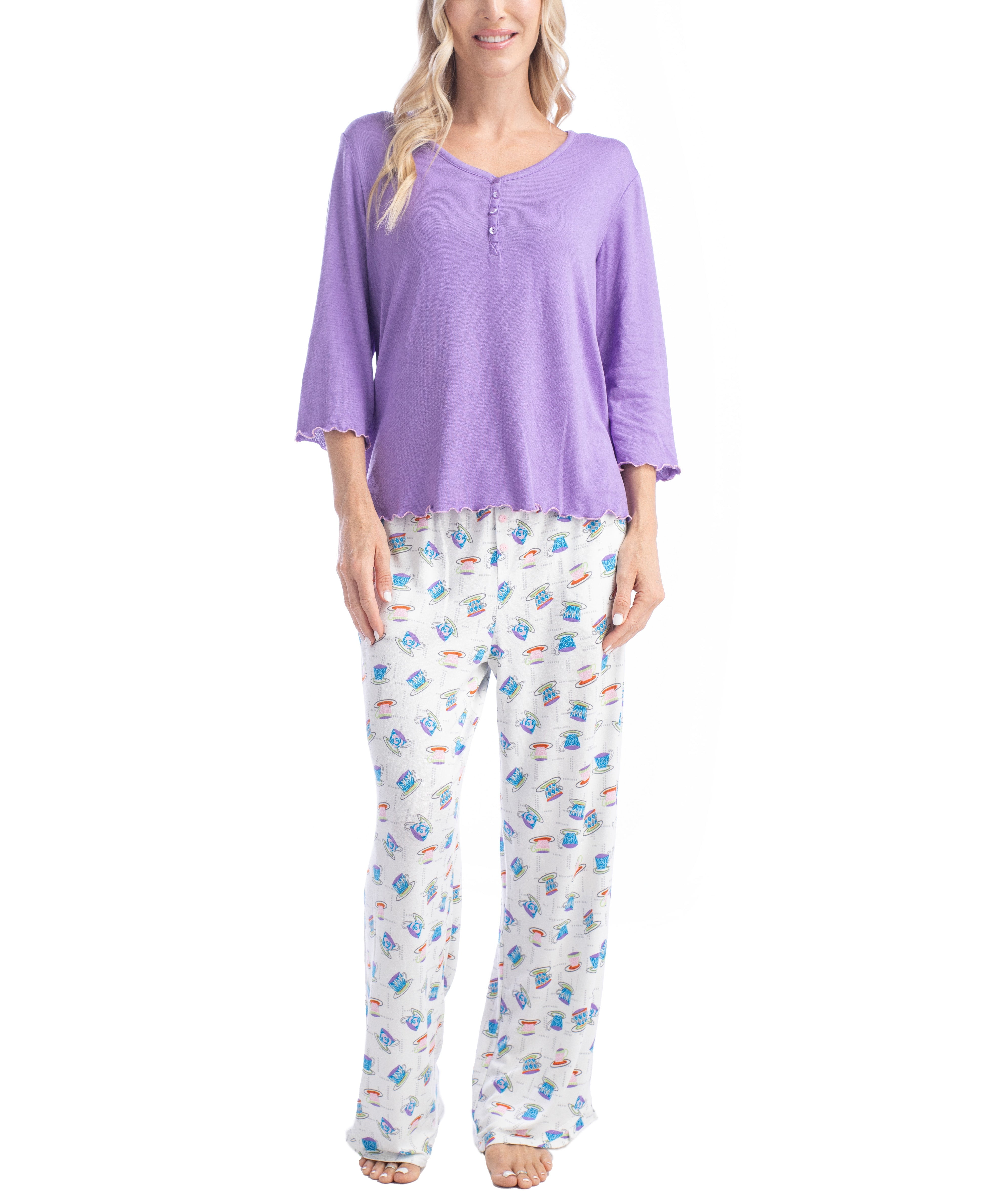 Goodnight Kiss Twilight Tales Dream Knit 3/4 Sleeve and Pants Pajama ...