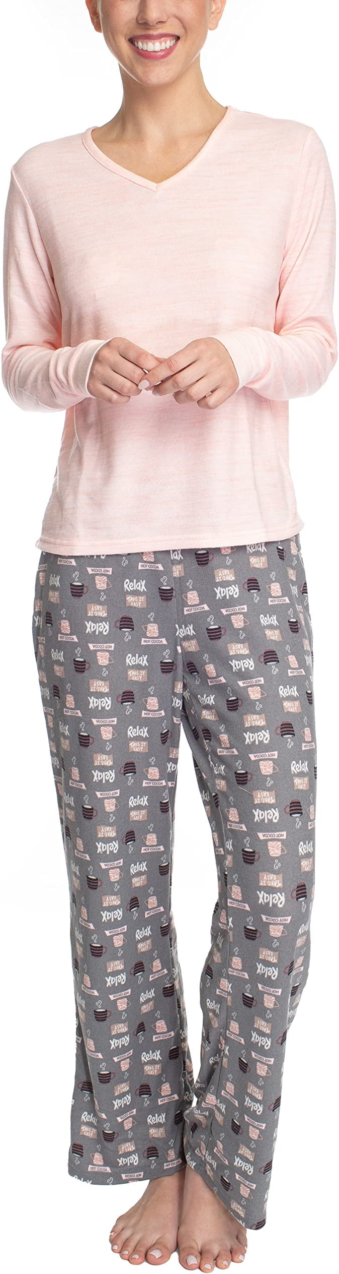 Goodnight Kiss Women's Max and Relax Butter Knit Lounge Wear Pajama Set ...