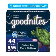 Goodnites Girls' Nighttime Underwear, Size XXL (120-165 lbs), 24 Ct ...