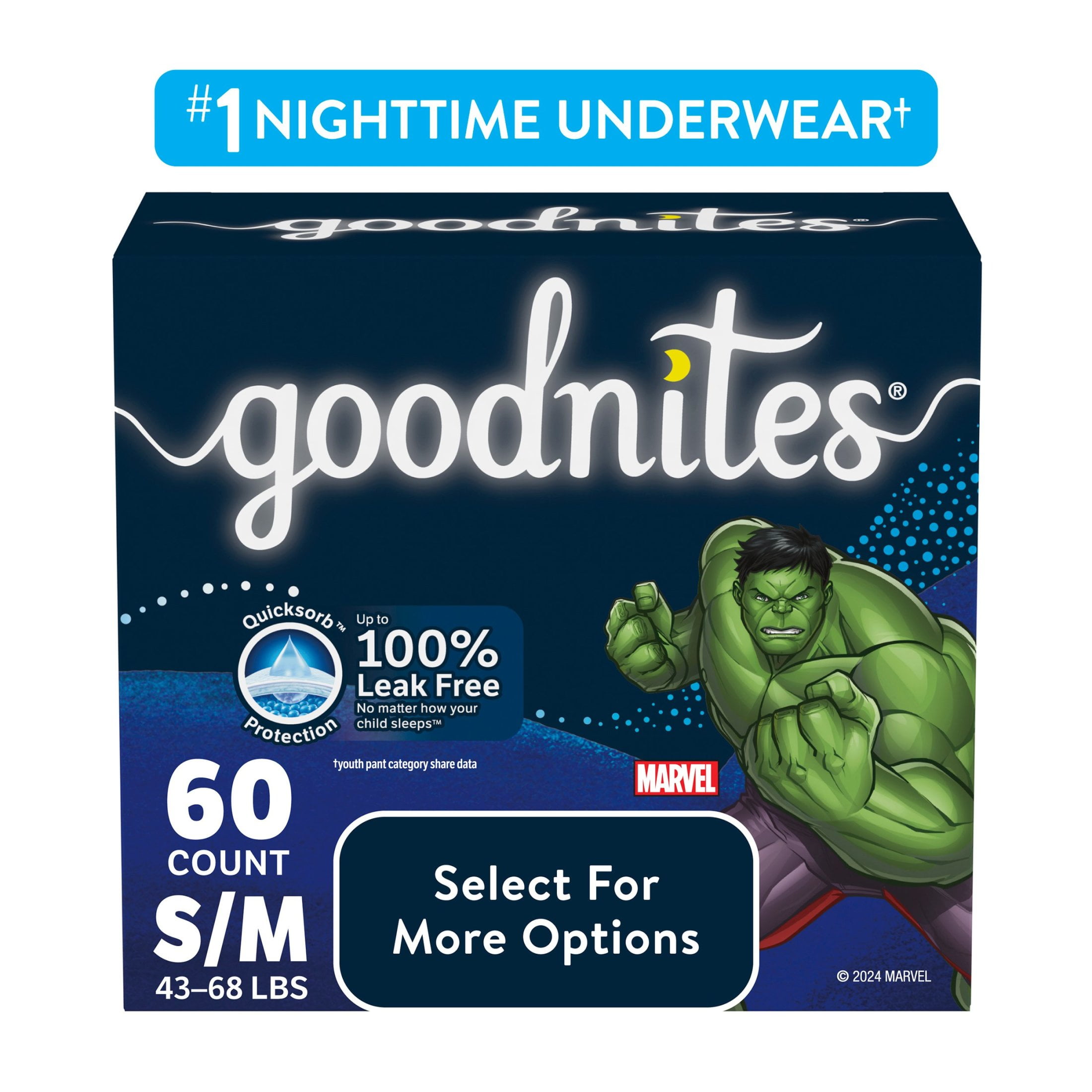 Free Shipping! Goodnites Bedwetting Underwear for Boys, S/M (43-68 lbs ...