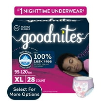 Ninjamas Girls Bedwetting Nighttime Underwear, Size S/m (37-90 lbs), 44 ...