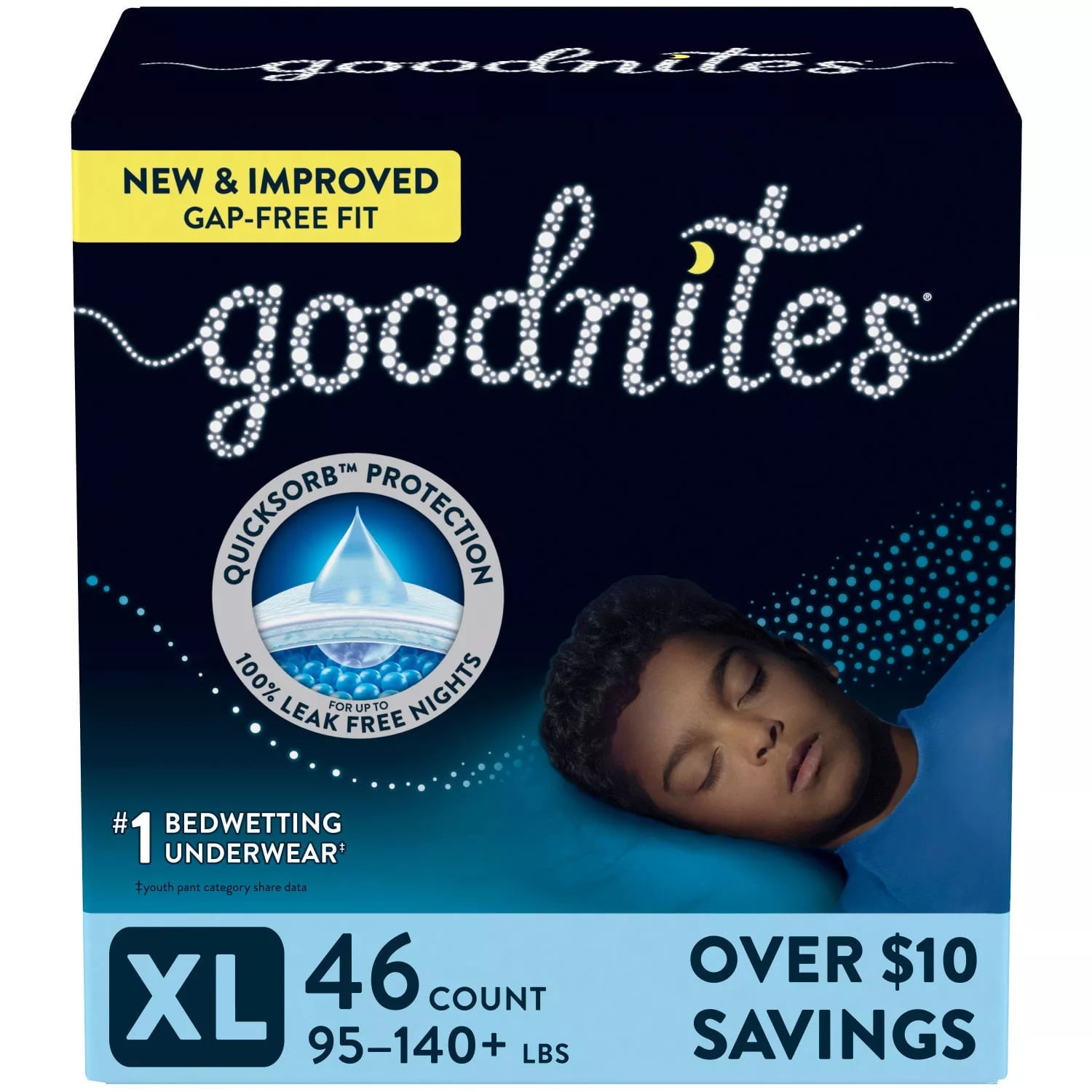 Goodnites Boys' XL Nighttime Bedwetting Underwear (95-140+ lb.), Sleep ...