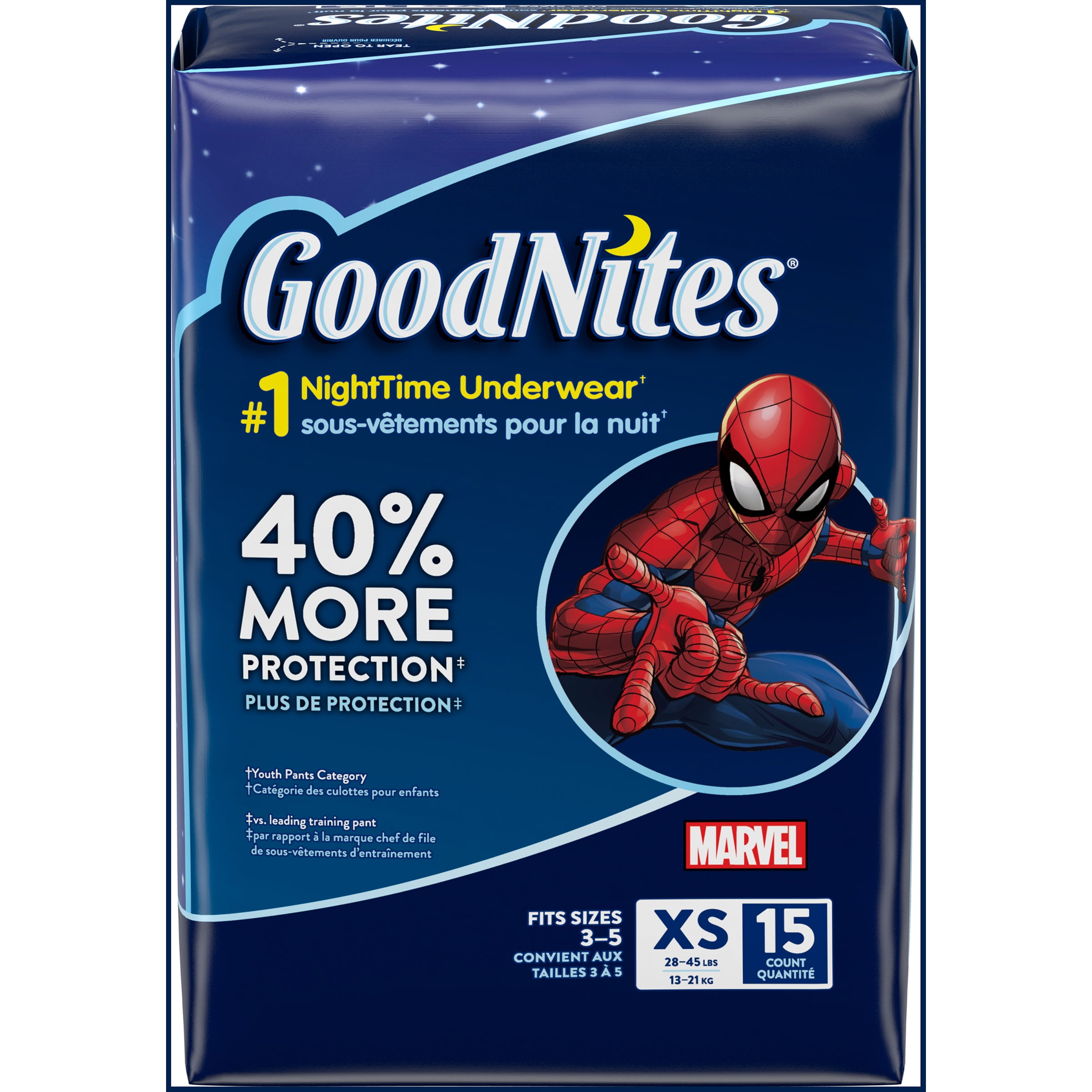 Goodnites Overnight Underwear for Boys, XS (28-43 lb.), 15 Ct HSA/FSA ...