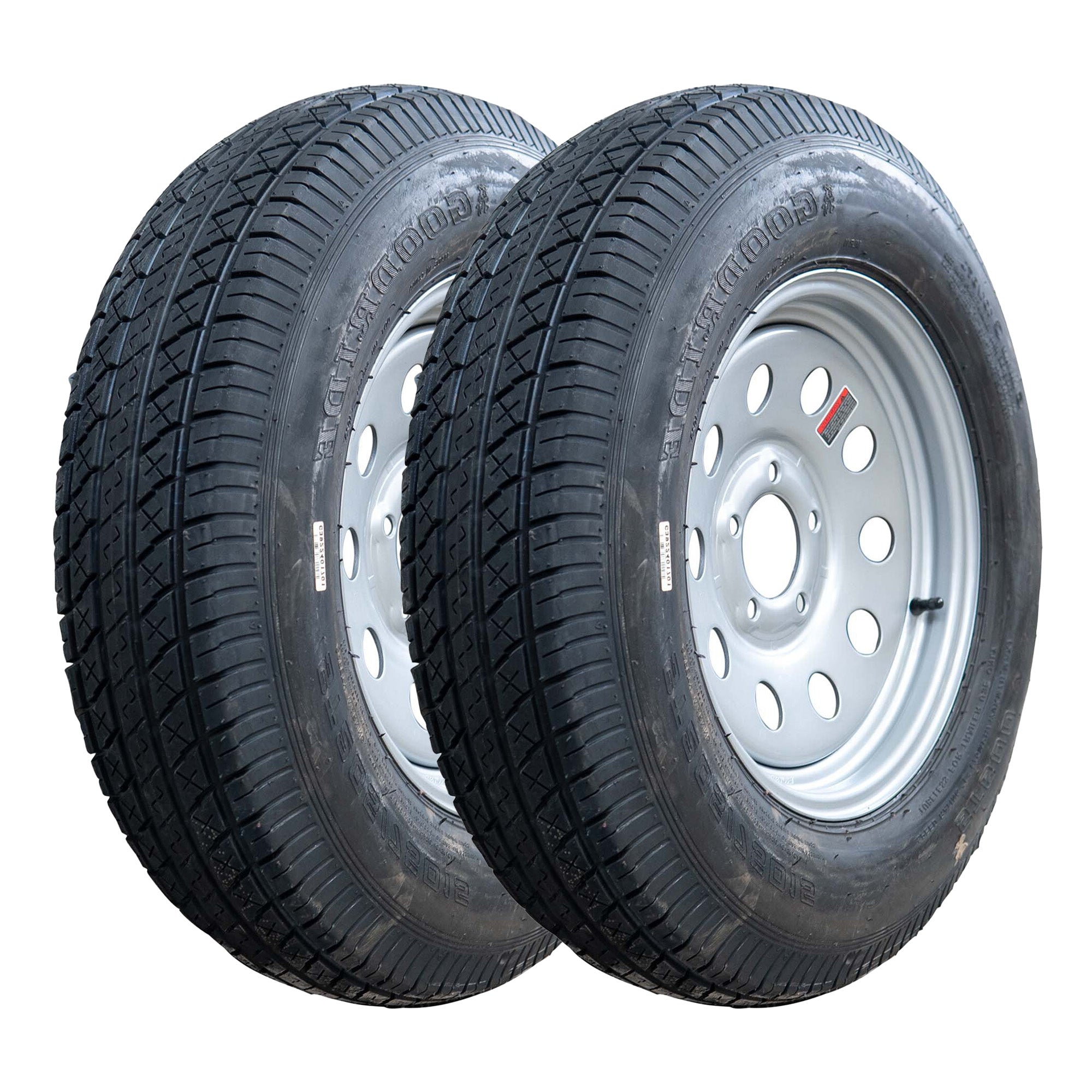 Goodride 15" 6 Ply Bias Trailer Tire & Wheel - ST 205/75D15 5x4.5 Lug ...