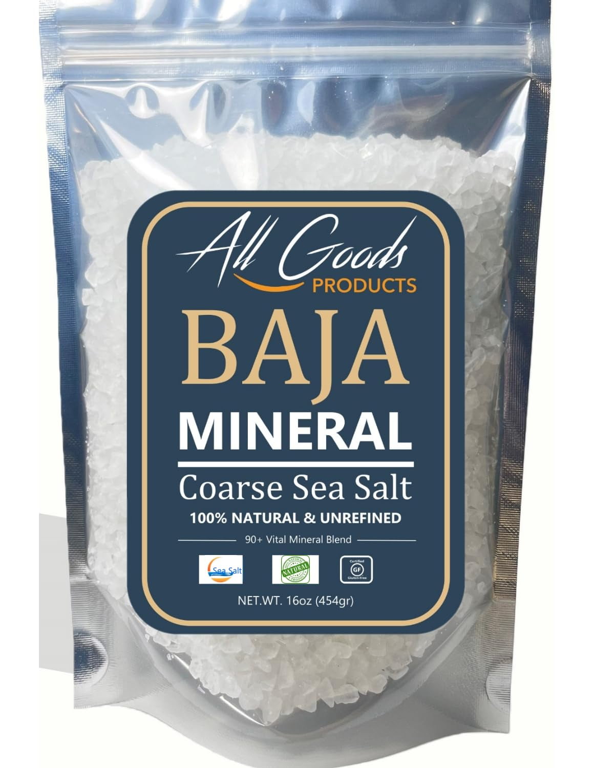 All Goods Products Baja BCF26 Mineral Coarse Grain Sea Salt, 16 oz ...