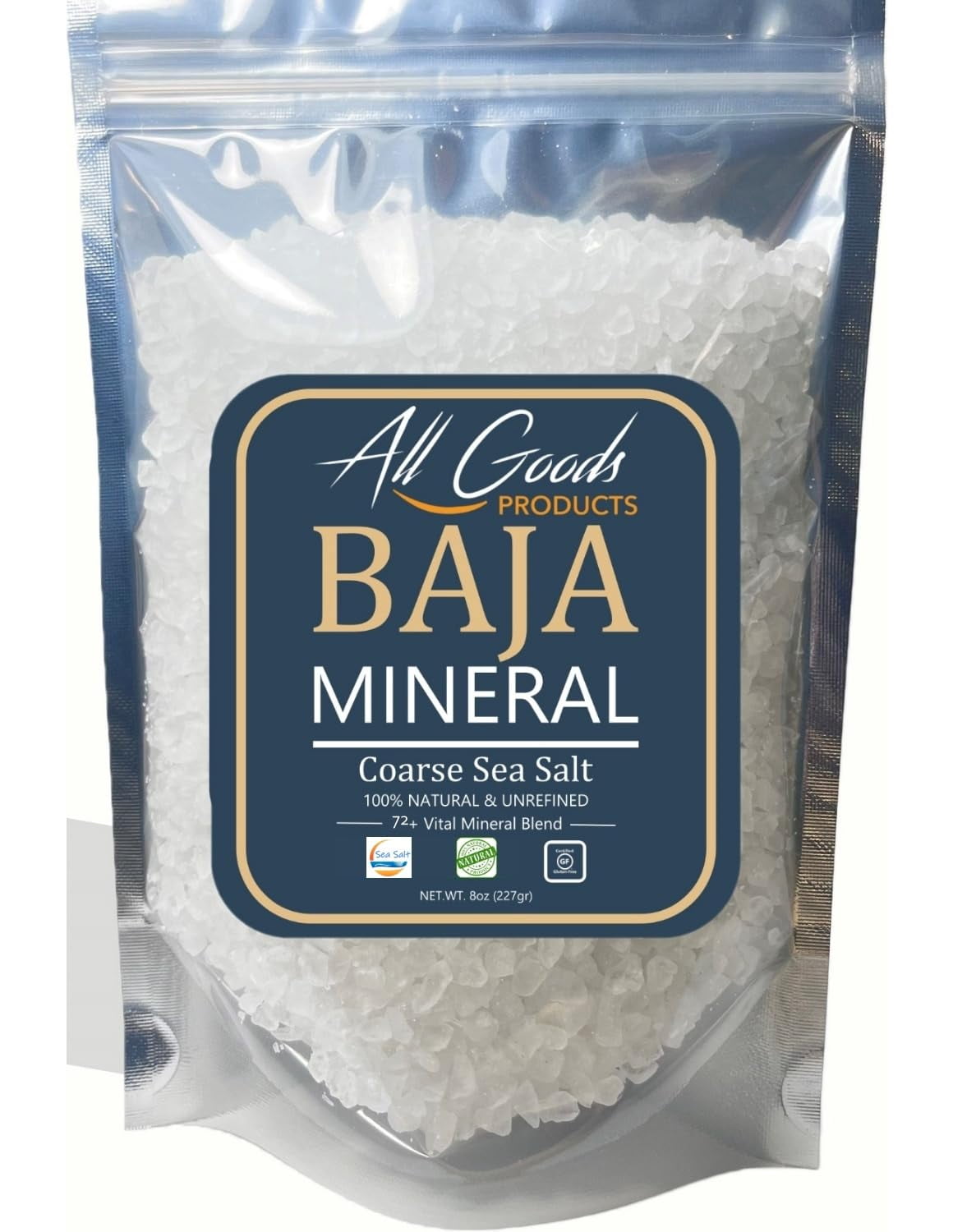 All Goods Products Baja ESF27 Mineral Coarse Grain Sea Salt, 8 oz ...