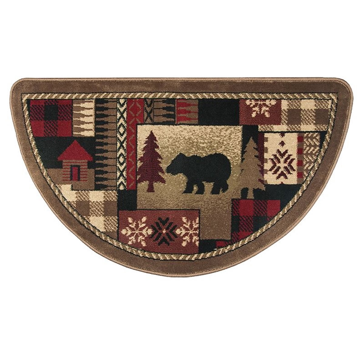 Goods of the Woods 42" Half Round Bear Hearth Rug - 10490 - Walmart.com