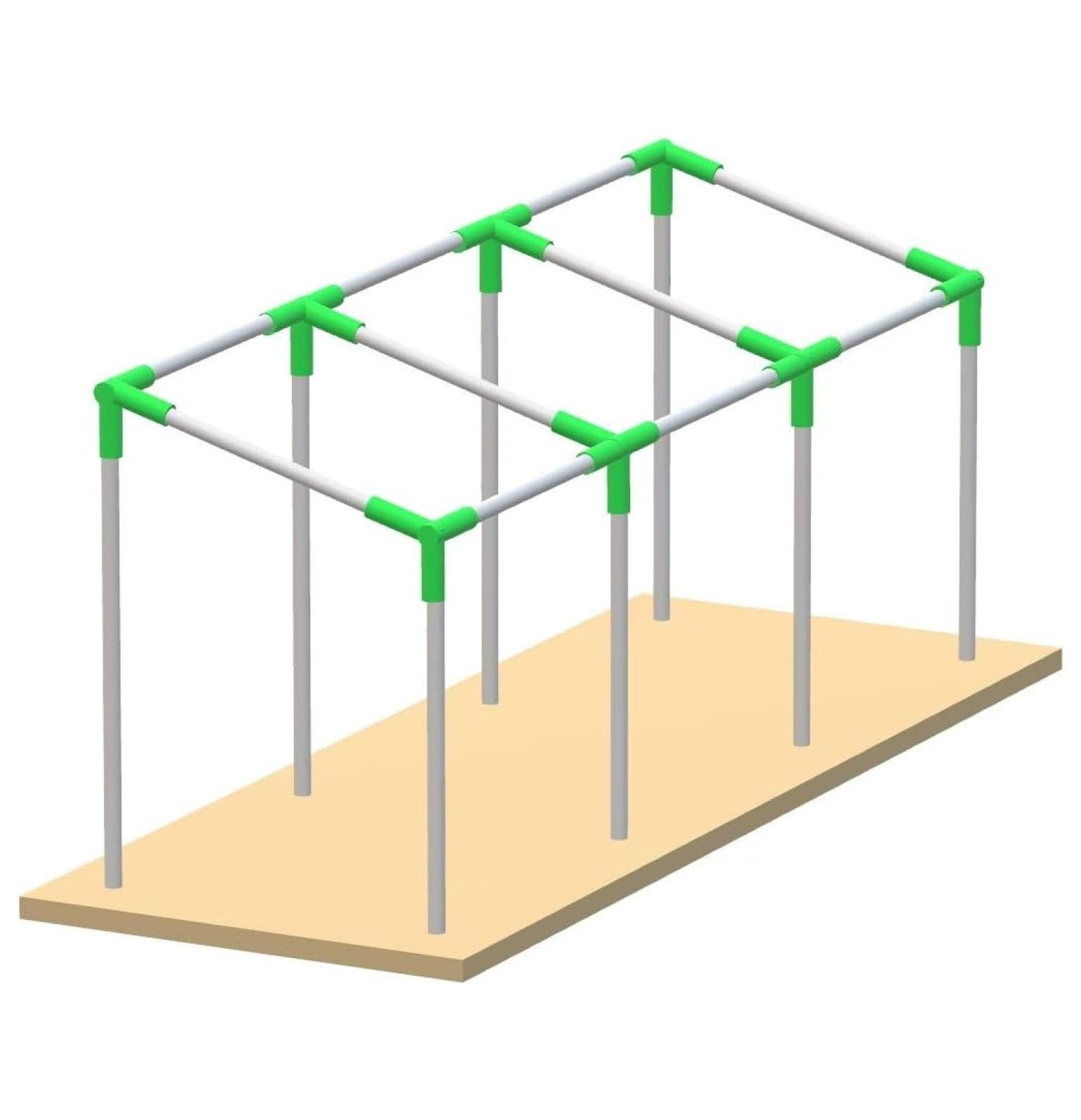 GoodsZone Canopy Fittings Kit 1 3/8" Slant Roof Carport Gazebo Slope ...