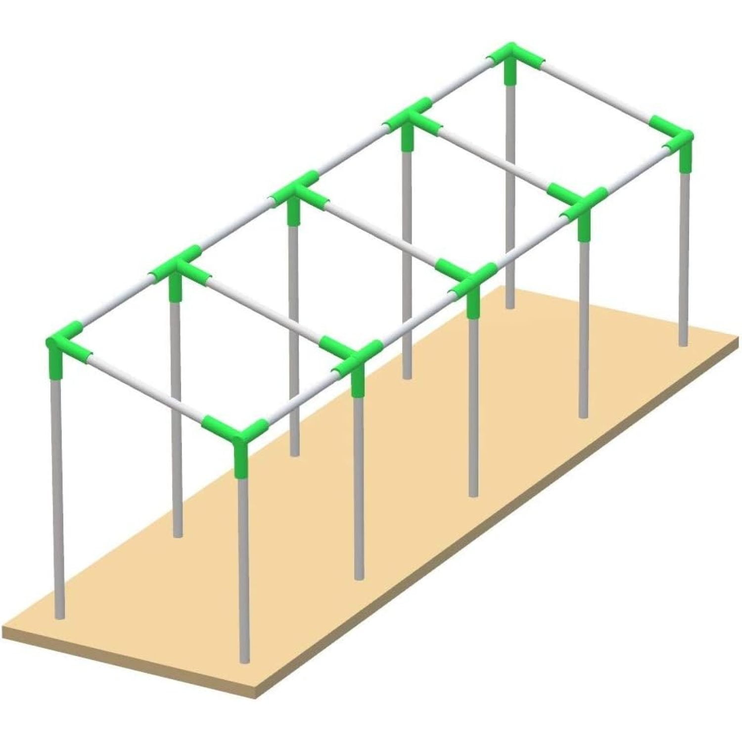 GoodsZone Canopy Fittings Kit 1-3/8" Slant roof Shelter Carport Deck ...
