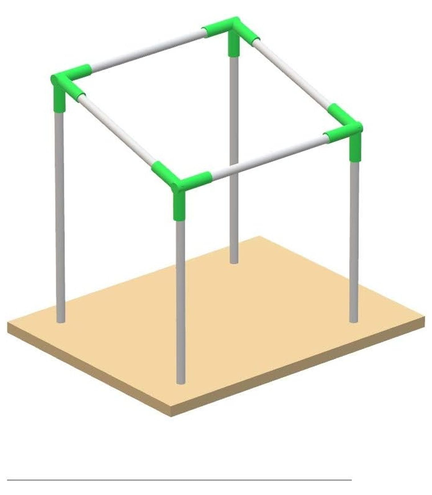 GoodsZone Canopy Fittings Set 1-3/8" Slant roof Carport Gazebo Lean to ...
