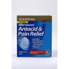 Goodsense Effervescent Antacid & Pain Reliever, Heartburn Medicine ...