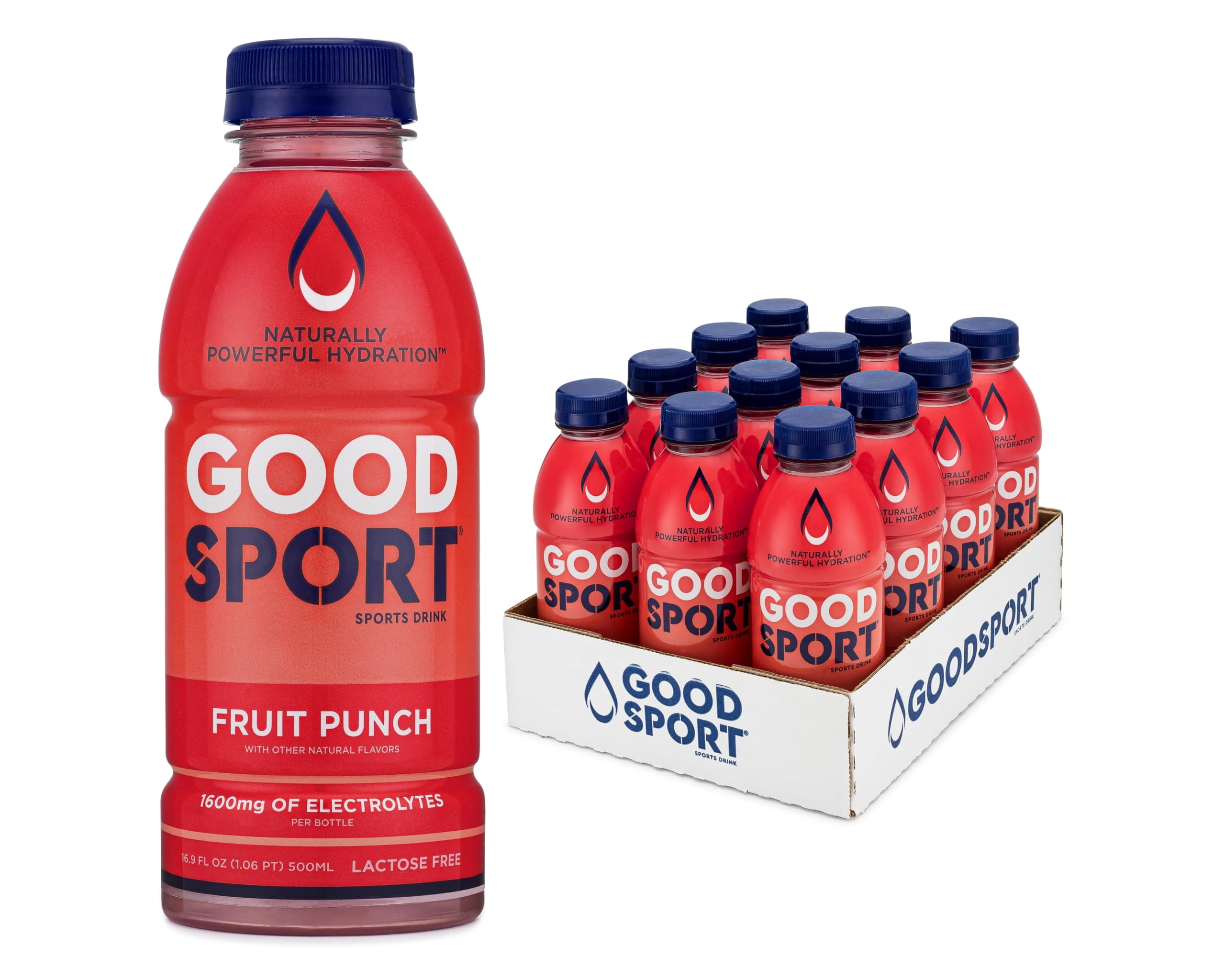 Goodsport Sports Drink Fruit Punch 16.9 fl oz (Pack Of 12) - Walmart.com