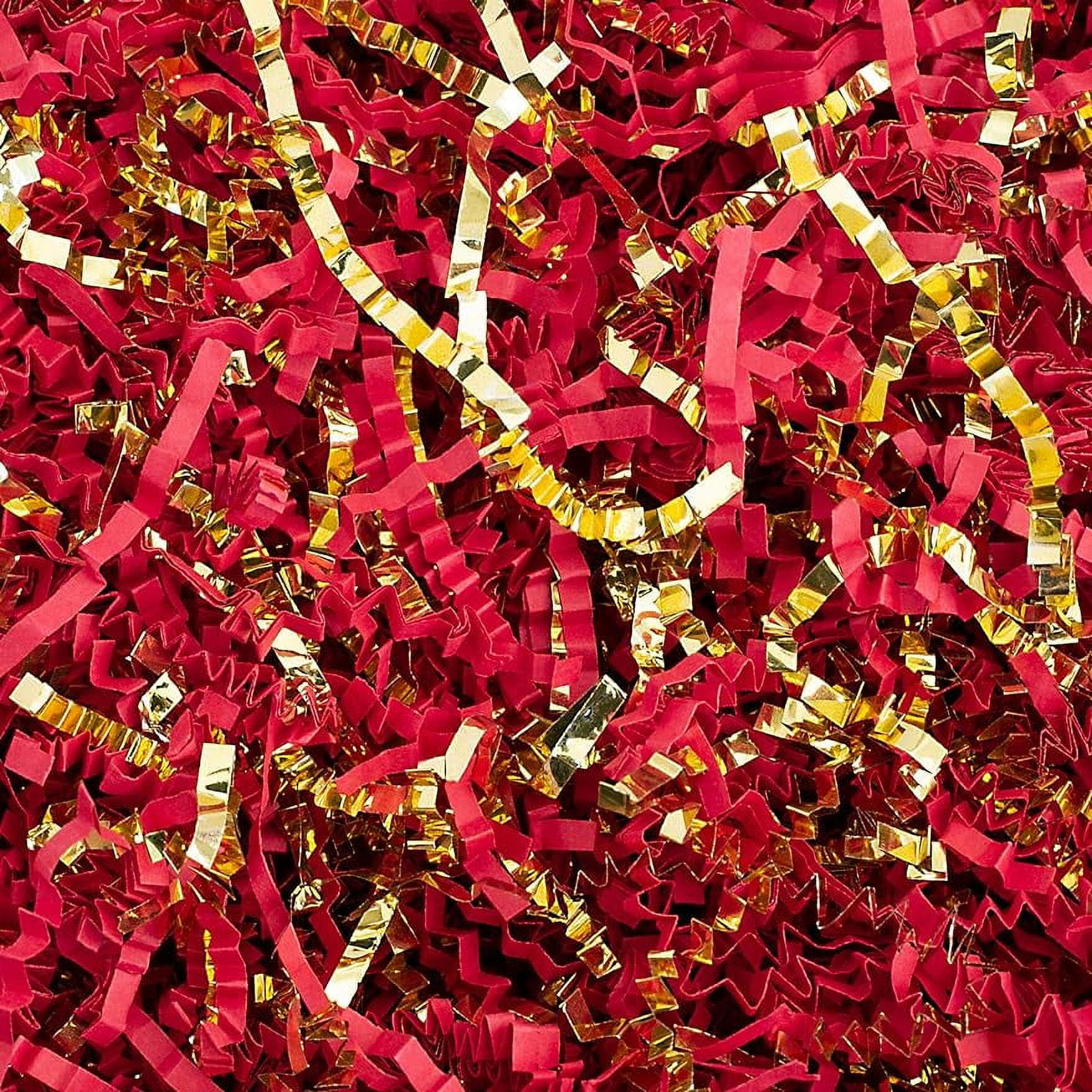 Goodtake - 1/2 LB - Red & Gold - Crinkle Cut Paper Shred Filler great ...